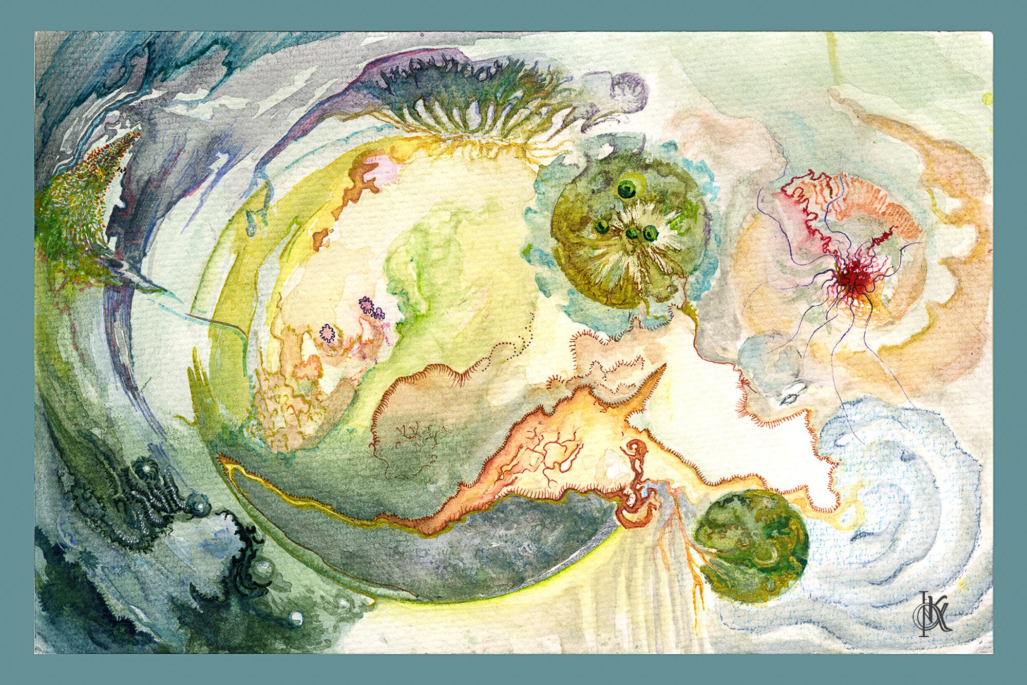 Abstract Art Postcards Set of 10 - Etsy