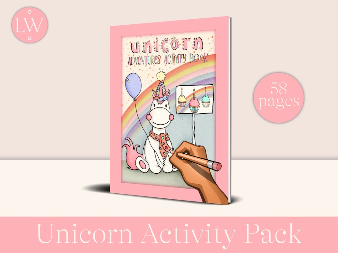 Unicorn Kids Activities, Printable Activity Bundle, Coloring Pages ...