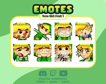 Link Legend of Zelda Emotes for Twitch Streamers, Discord, Youtube 5x ...