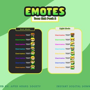 Zelda Toon Link Pack 2 Twitch/youtube/discord Emotes for Streamers - Etsy