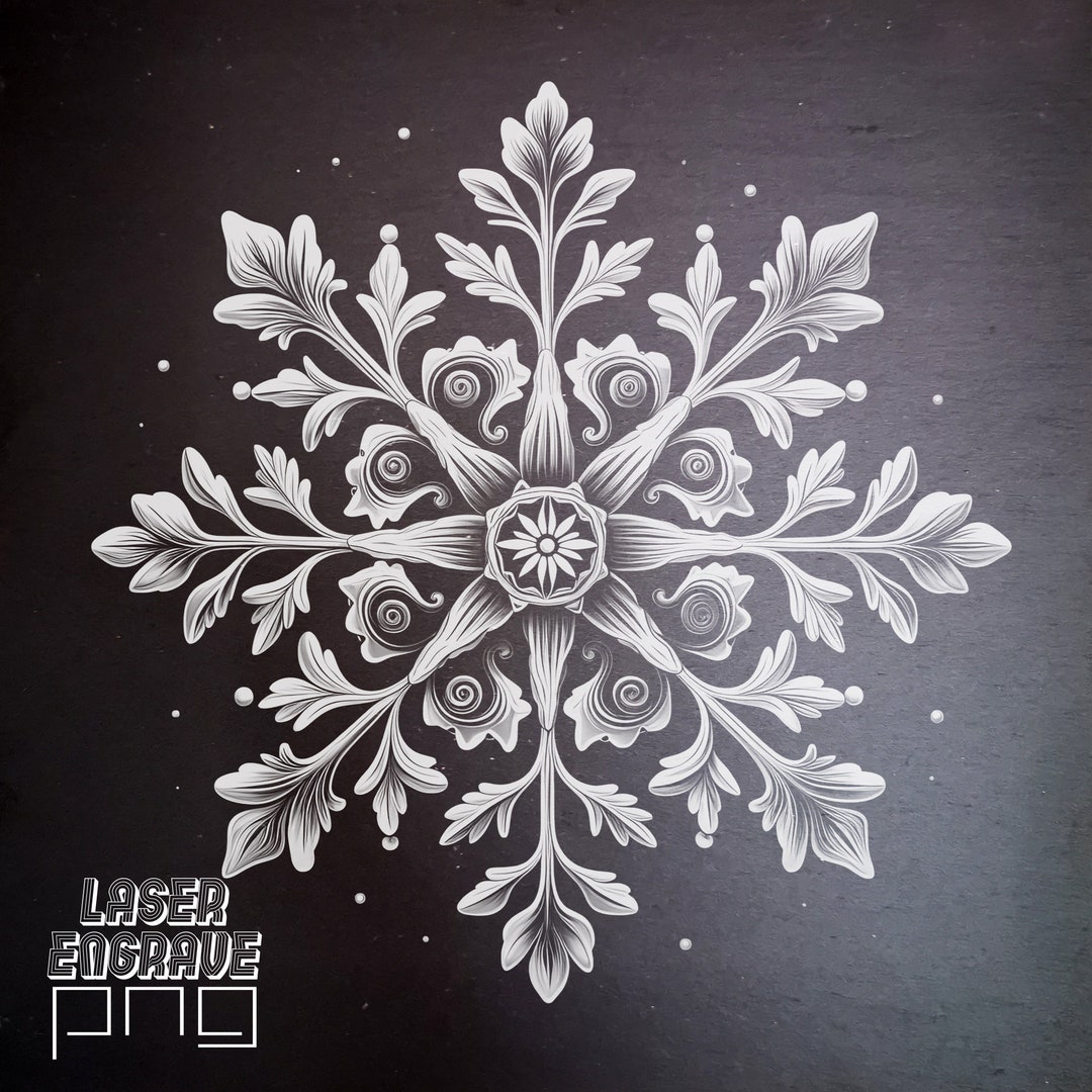 Laser Engraving File | Snowflake PNG | Slate Coasters Engraved | CNC ...