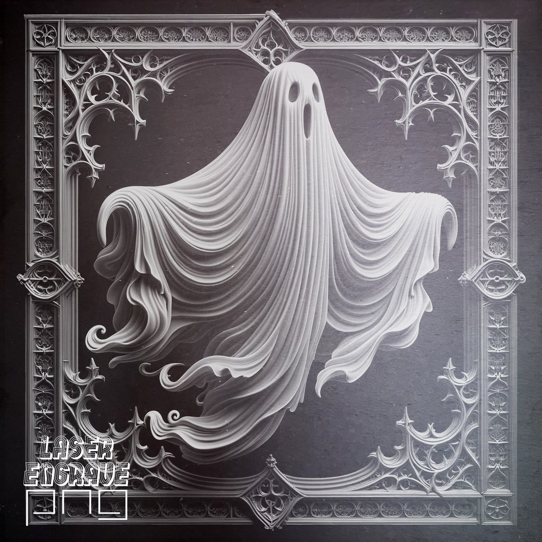 Ghost PNG | Laser Engraving File | Slate Coasters | Downloadable Art ...
