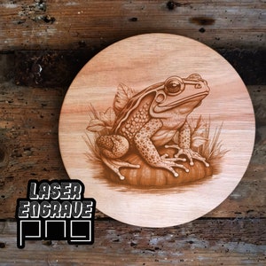 Frog | Laser Engrave PNG | Lightburn and Glowforge Ready | Wood Etching ...