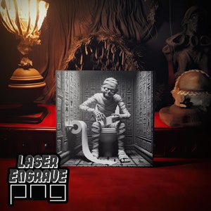 Mummy in the Toilets PNG Laser Engraving File Slate Coasters Toilet ...