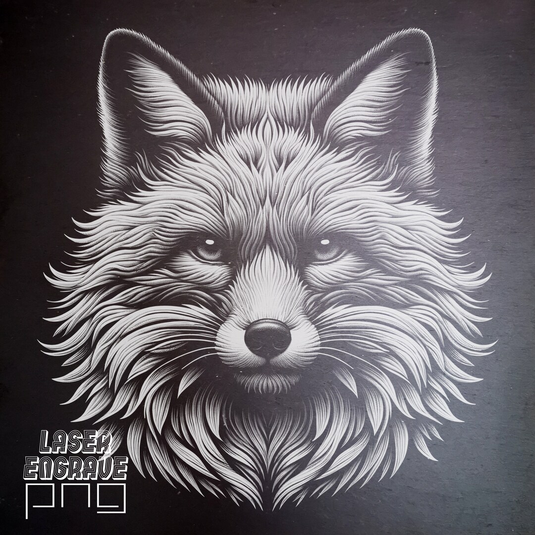 Fox Head PNG | Laser Engraving File | Forest PNG | Slate Coasters ...