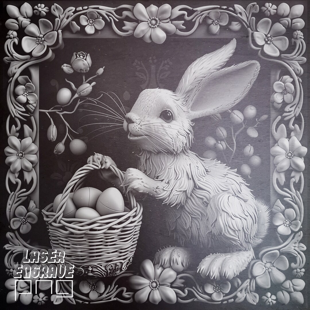 Easter Bunny Laser Engraving File Retro Easter PNG Slate Coasters ...