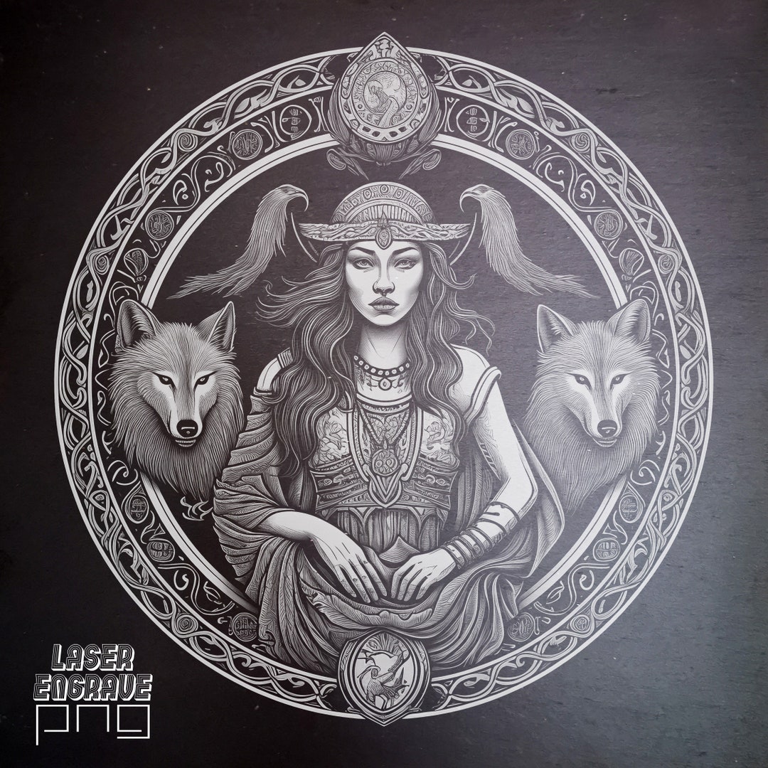 Laser Ready PNG | Lightburn | Glowforge | Engraving File | Pagan Wolves ...