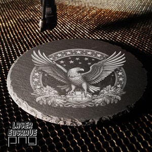 Eagle PNG Laser Engraving File Slate Coasters Downloadable Design ...