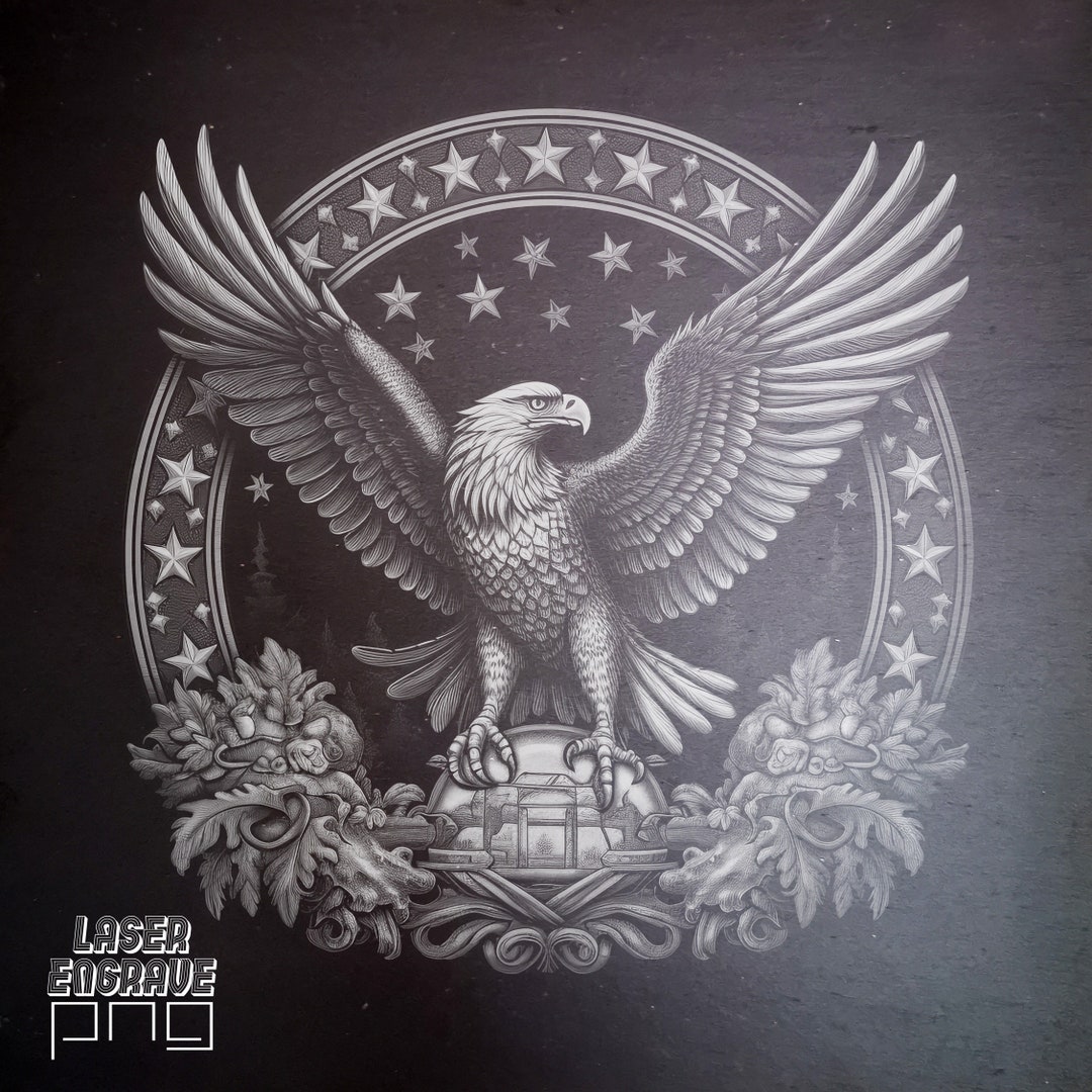Bald Eagle PNG | Laser Engraving File | Slate Coasters | Cnc Project ...
