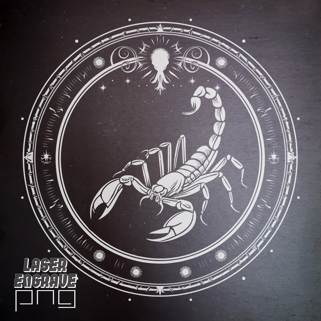 Scorpio Zodiac Sign PNG: Laser Engraving File, Astrology Art (digital ...