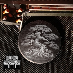 Bonsai Tree PNG | Laser Engraving File | Slate Coasters Engraved | Cnc ...