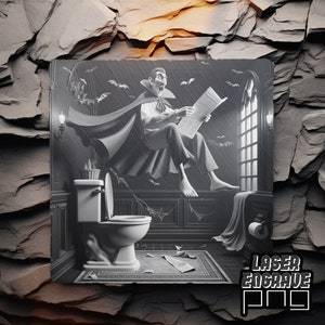Vampire in the Toilets PNG | Laser Engraving File | Slate Coasters ...