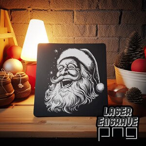 Laser Engraving Files | Santa Claus PNG | Slate Coasters Engraved | CNC ...