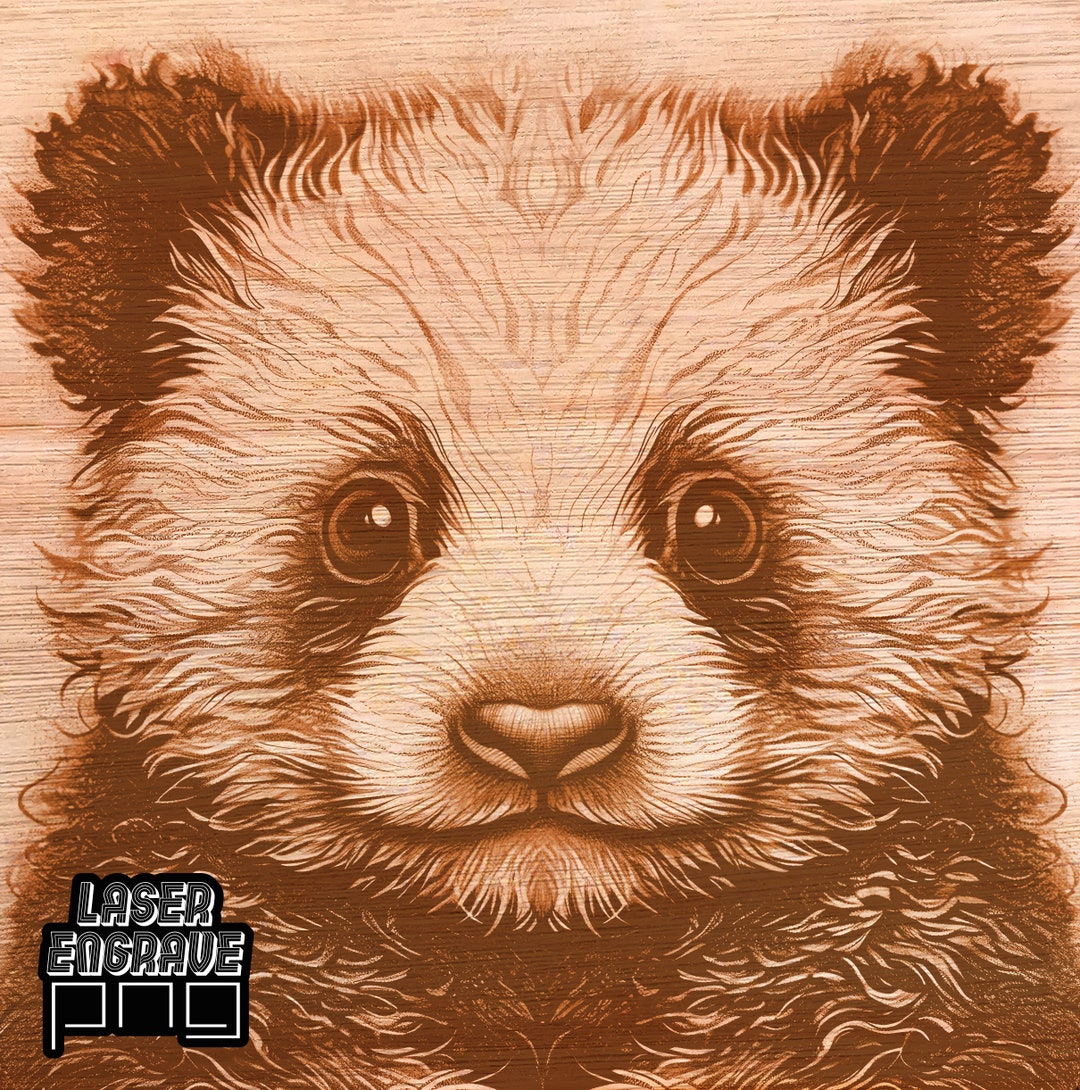 Panda PNG | Laser Engraving File | CNC File for Wood | CNC Projects ...