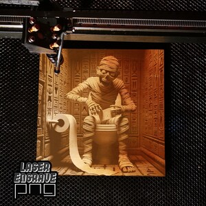 Mummy in the Toilets PNG Laser Engraving File Slate Coasters Toilet ...