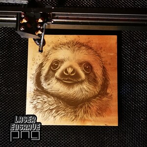 Sloth Gifts | Laser Engrave PNG | Lightburn and Glowforge Ready | Wood ...