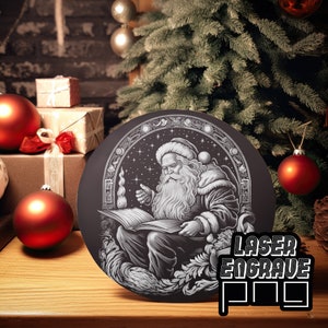 Laser Engraving Files | Santa Claus PNG | Slate Coasters Engraved | CNC ...