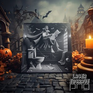 Vampire in the Toilets PNG | Laser Engraving File | Slate Coasters ...