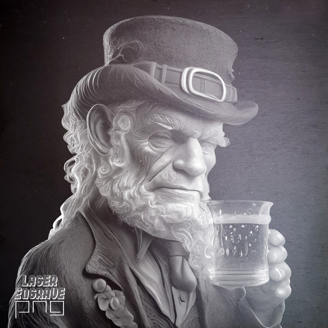 Leprechaun Slate Engraving File: St. Patrick's Day Laser Design ...