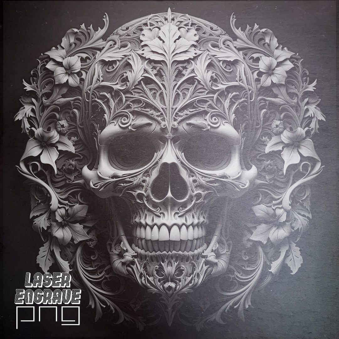 Skull PNG Laser Engraving File Slate Coasters Popular Halloween PNG ...