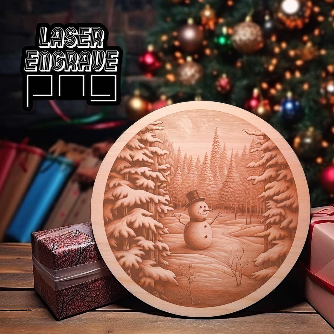 Christmas Snowman Laser Engraving File: Wood CNC (digital Download) - Etsy