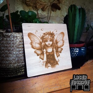 Cute Fairy PNG | Laser Engraving File | CNC Files for Wood | Fantasy ...