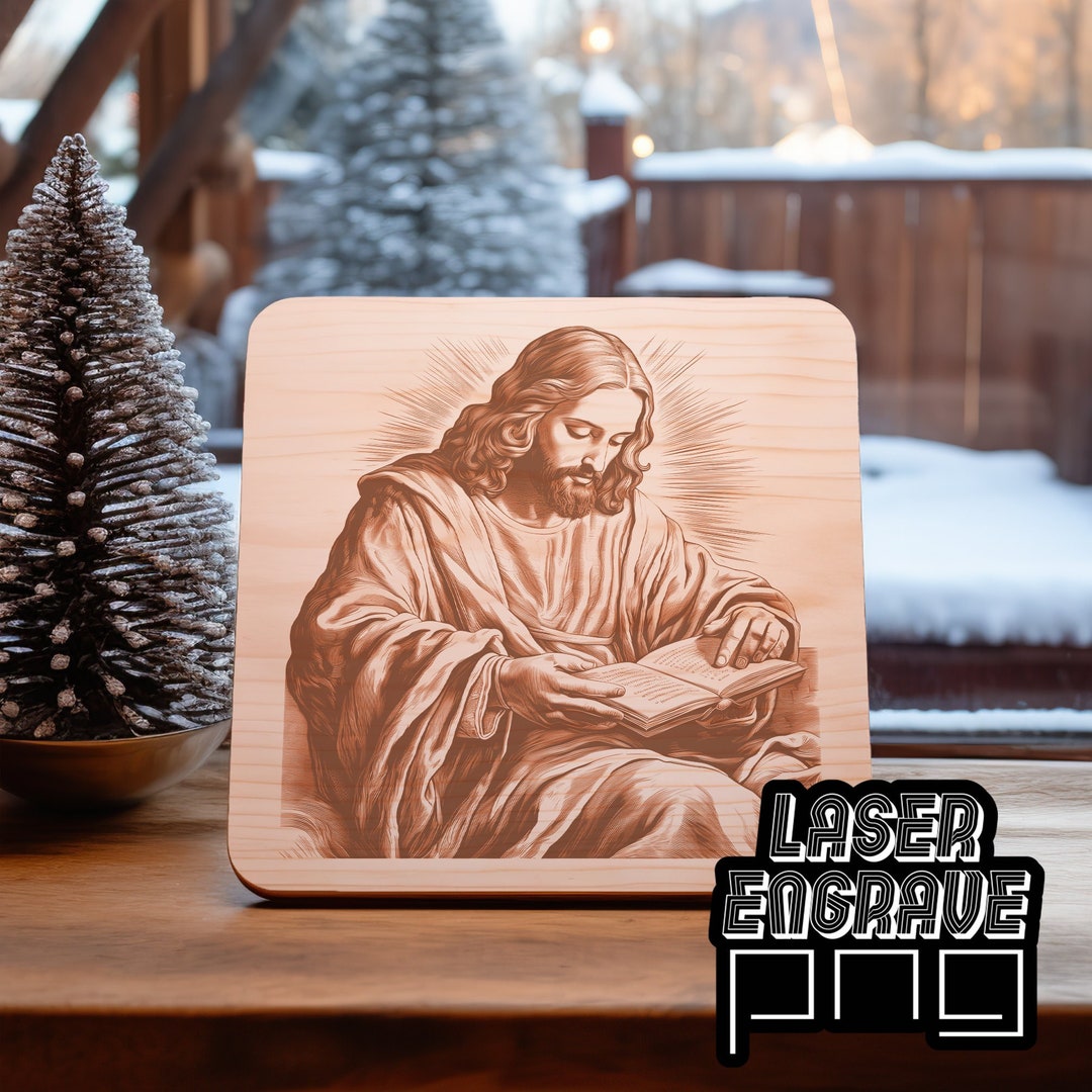 Jesus PNG | Laser Engrave PNG | CNC File for Wood | Christmas Christ ...