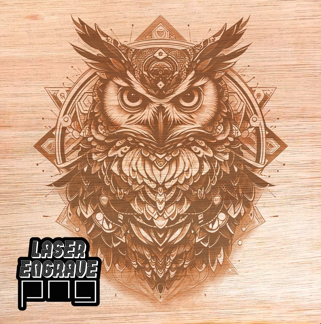 Laser Engrave PNG | Lightburn and Glowforge Ready | Wood Etching File ...