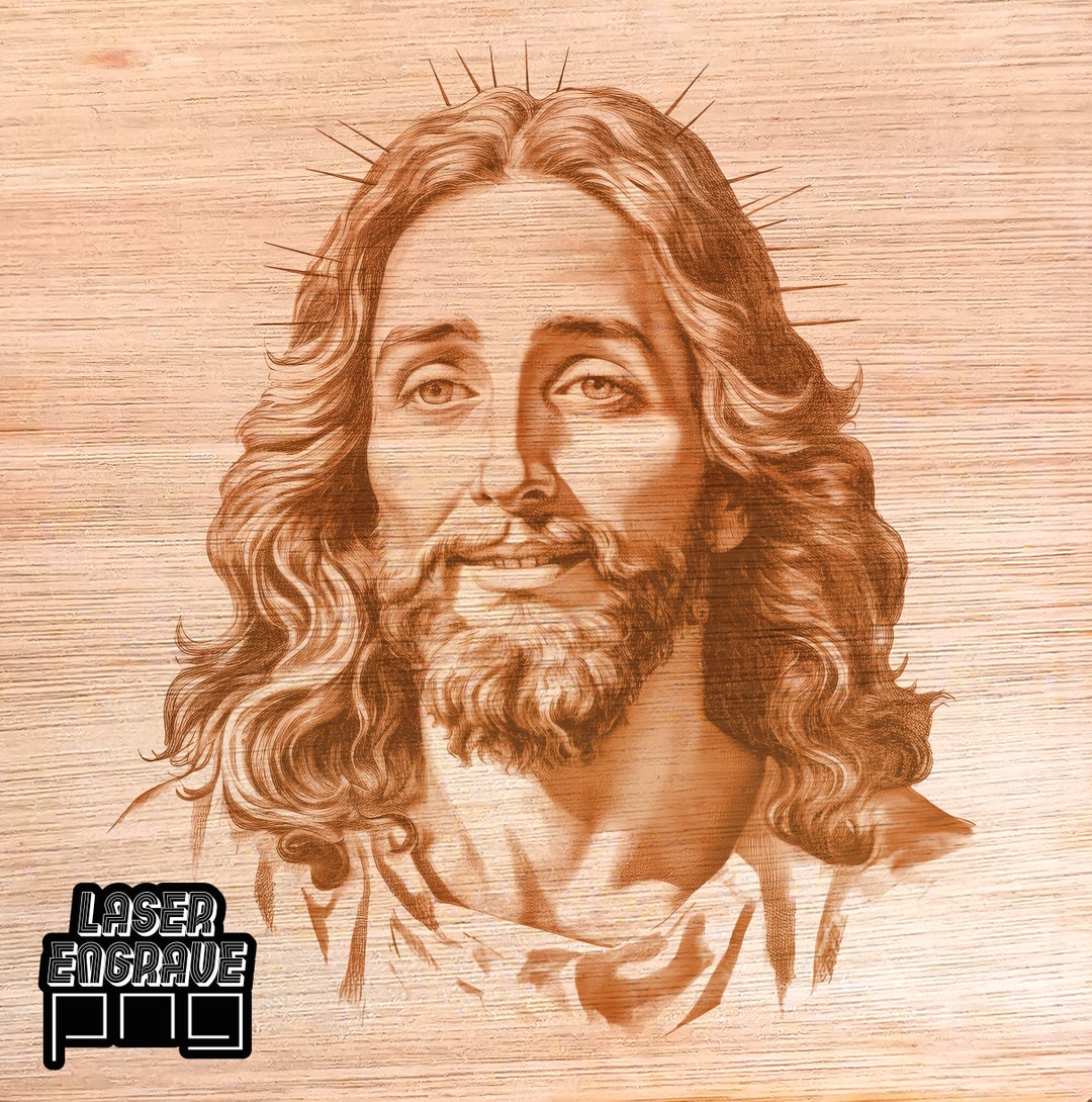 Jesus PNG Laser Engrave PNG CNC File for Wood Christmas Christ ...