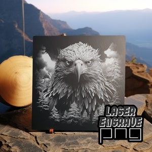 Bald Eagle Head Laser Engraving PNG File: Slate Coasters, Signs - Etsy