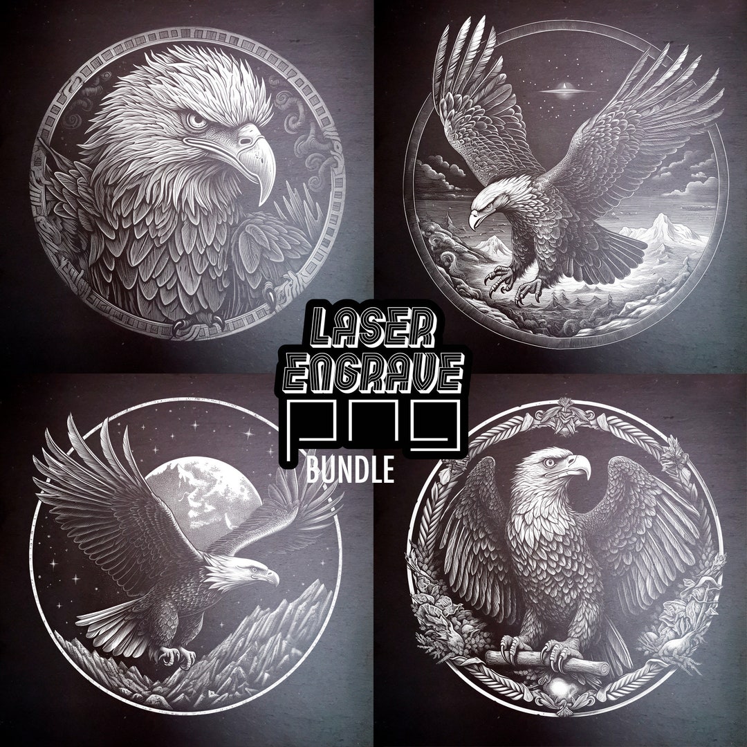 4 Eagle PNG Bundle | Slate Coasters | Co2 - Diode - Fiber Laser Files ...