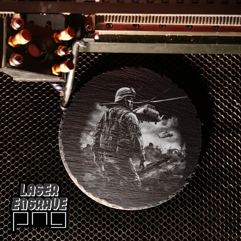 Army PNG File: Laser Engraving, Slate Coaster Design (digital Download ...