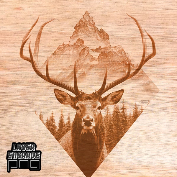 Laser Engraved Deer - Etsy