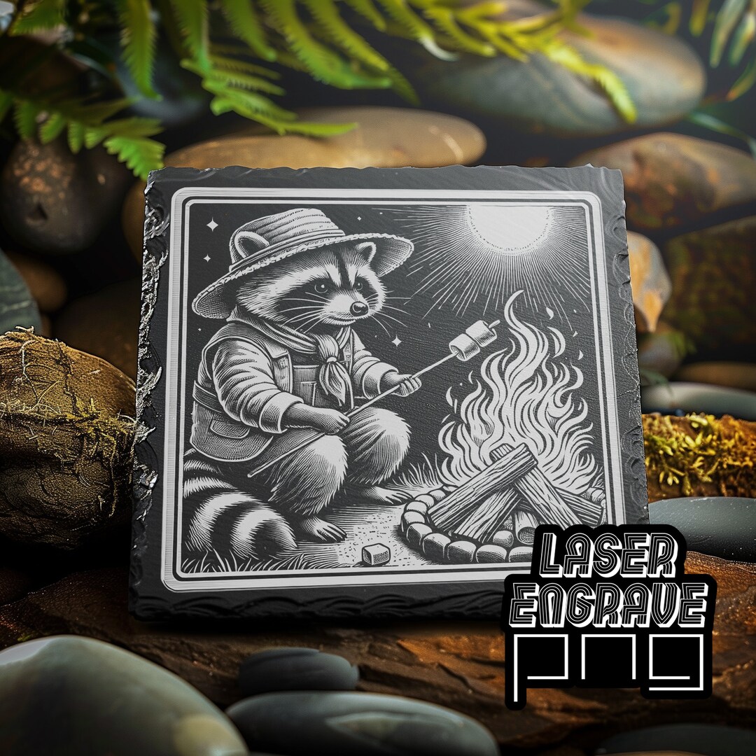 Campfire PNG | Slate Coaster PNG | Co2 Laser Files | Laser Engrave PNG ...