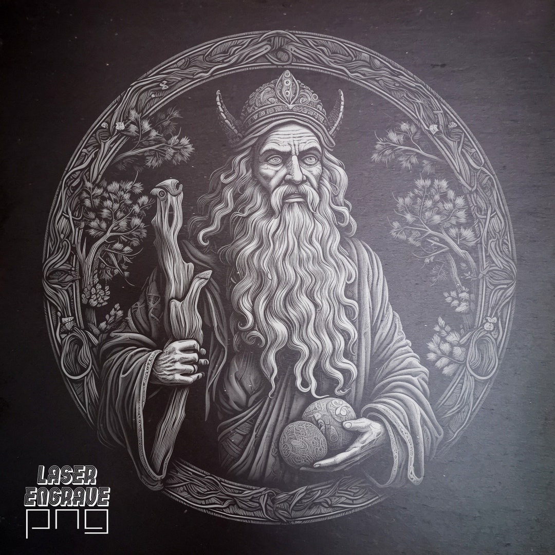 Laser Ready PNG | Lightburn | Glowforge | Engraving File | Pagan God - Etsy