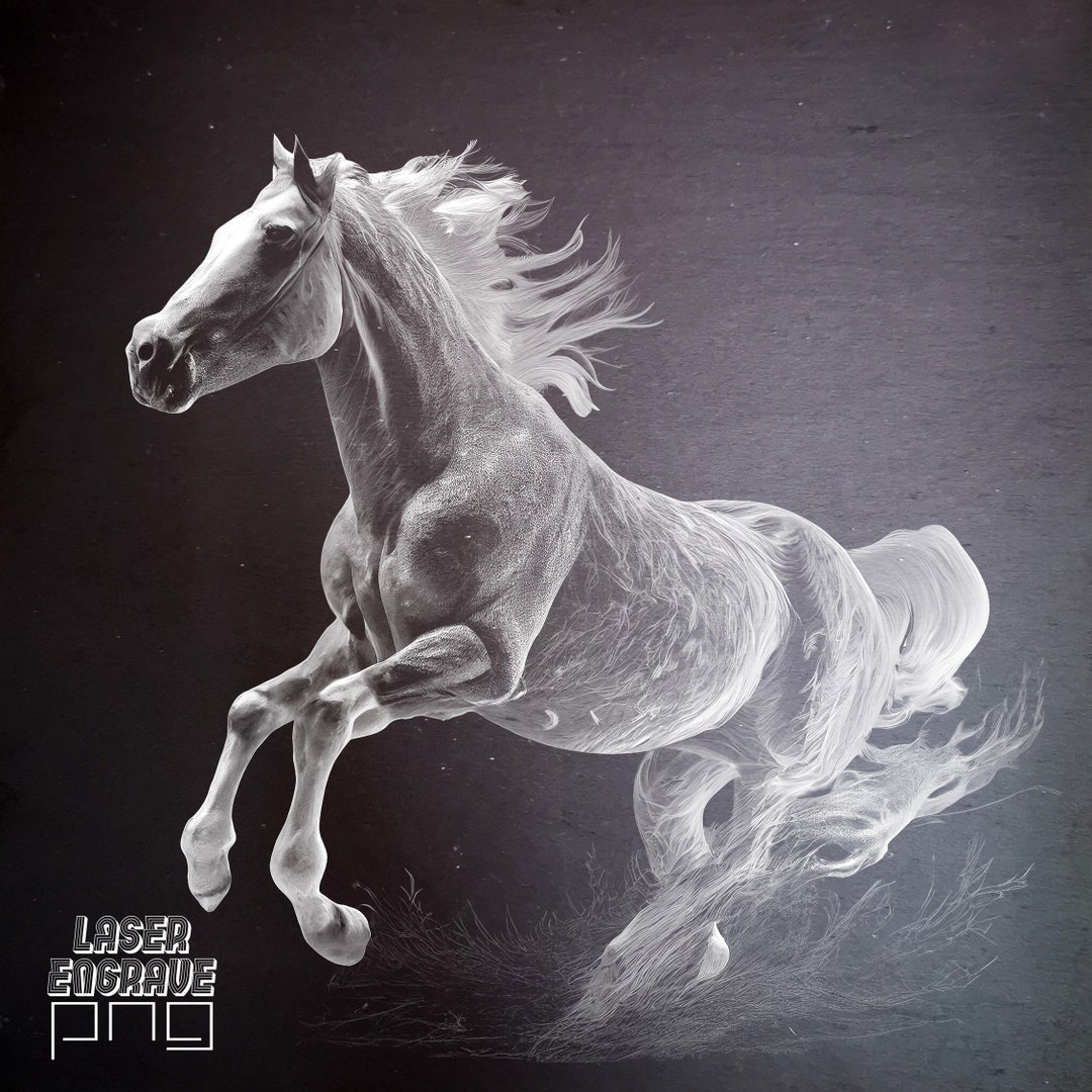 Hengst Gravurdatei: Wild Horse Schieferuntersetzer Design (PNG) - Etsy.de