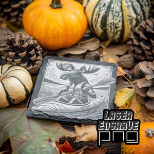 Moose Cow PNG | Slate Coaster PNG | Laser Engrave PNG | Co2 Laser File ...
