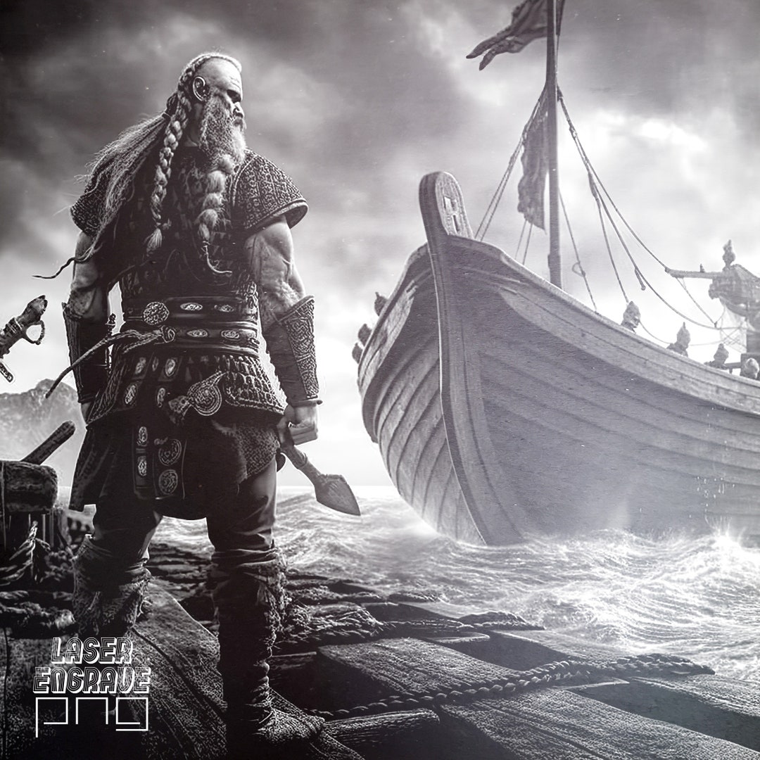 Viking - Laser Ready PNG | Lightburn | Glowforge | Engraving File ...
