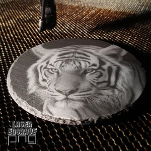 Tiger PNG | Laser Engraving File | Slate Coaster Engraved | CNC Router Files | CNC Projects ...