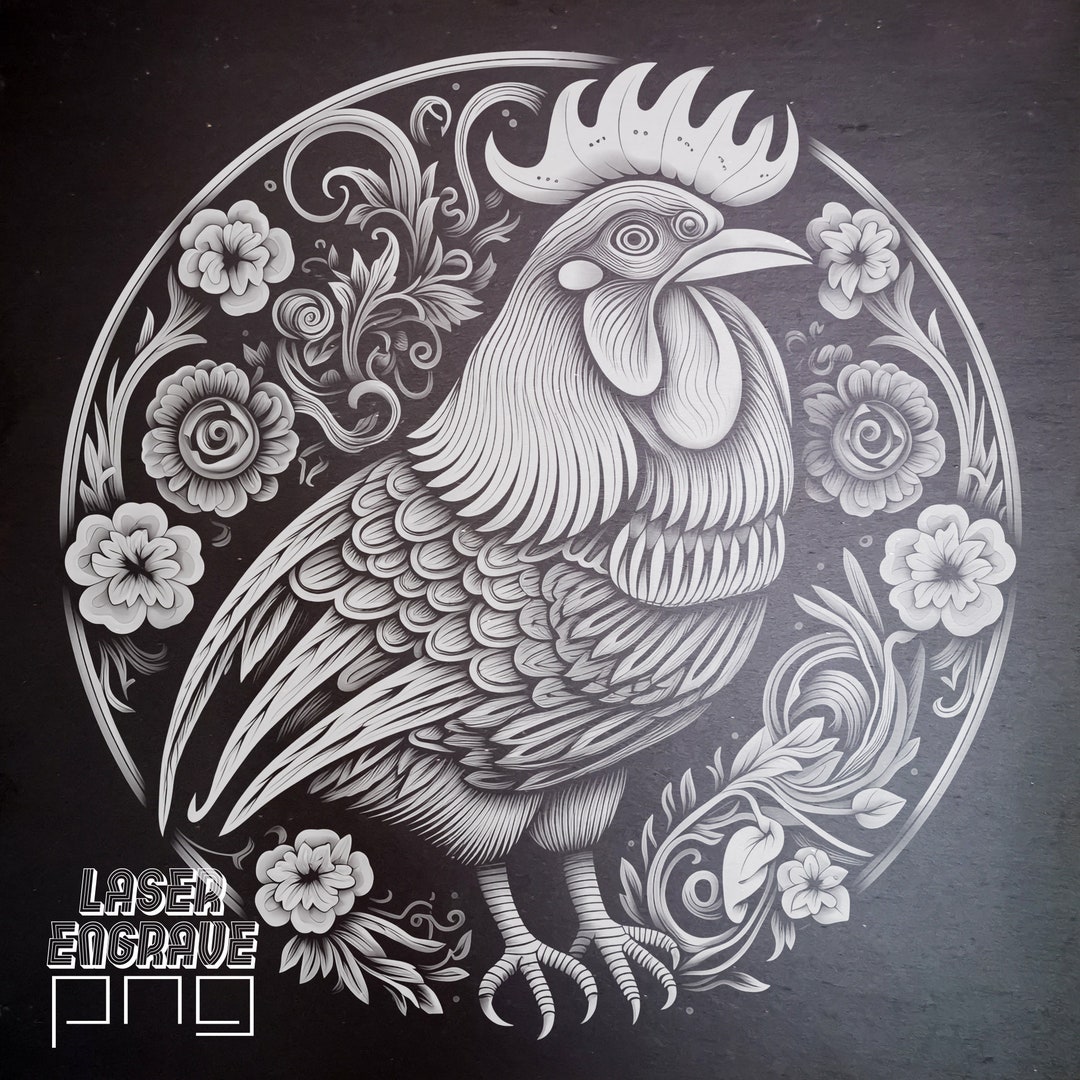 Rooster Laser Engraving PNG: Chinese Zodiac Art (digital Download) - Etsy