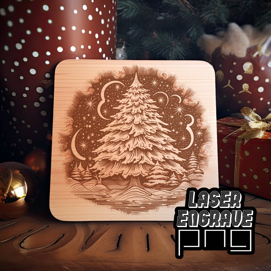 Christmas Tree PNG | Laser Engraving File | CNC File for Wood | Xmas ...