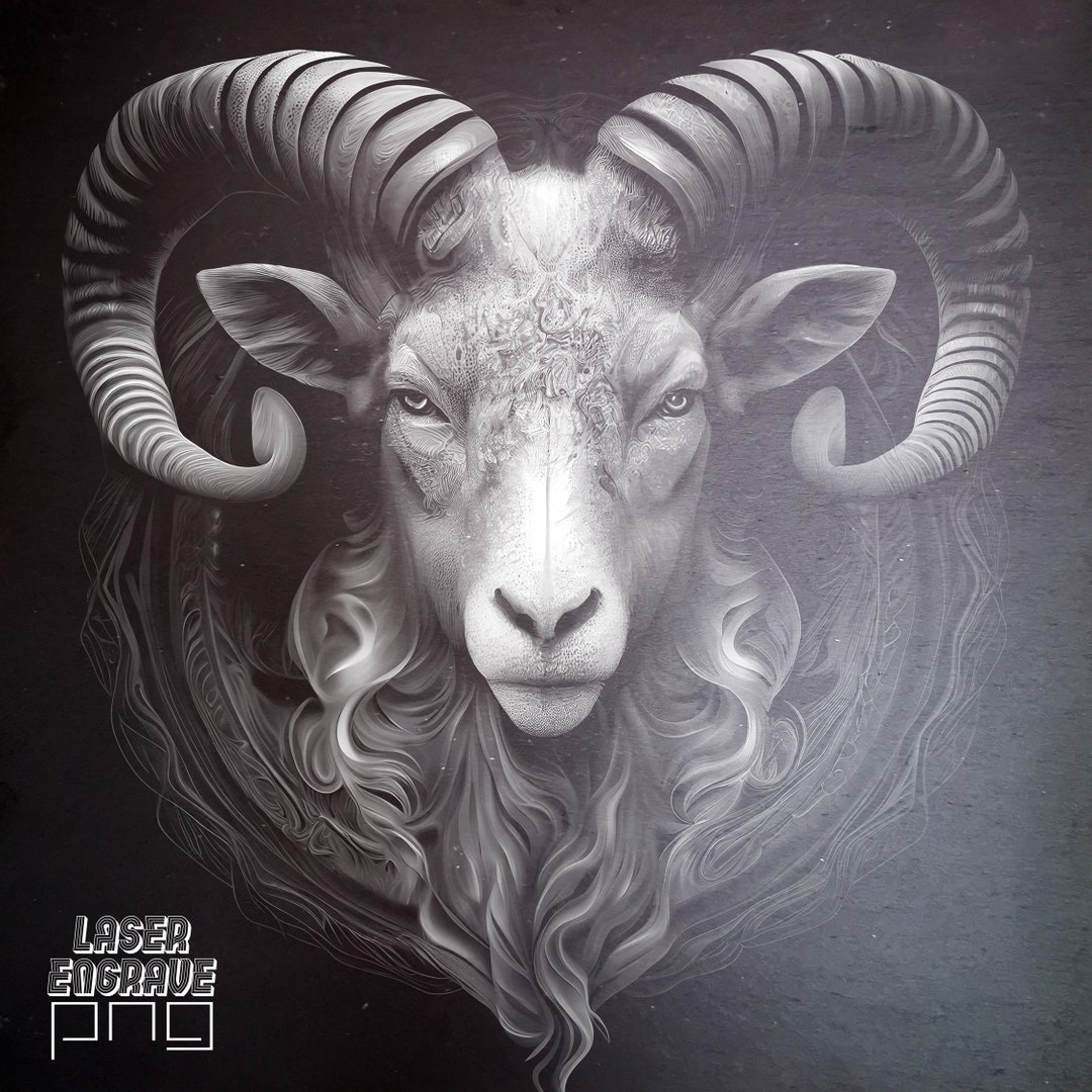 Aries PNG Laser Engraving File Slate Coaster Etching File - Etsy