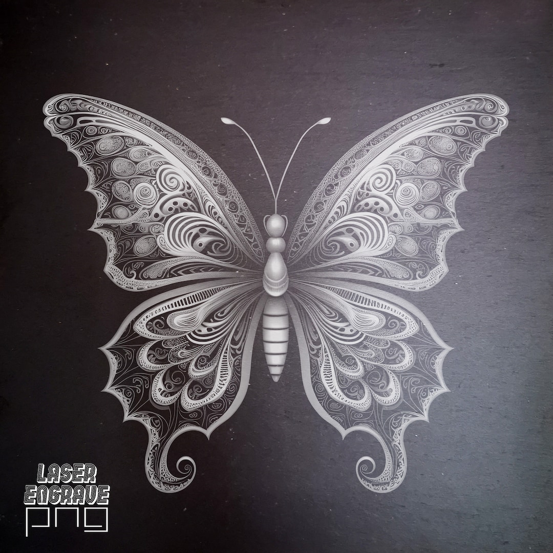 Flying Butterfly PNG | Laser Engraving File | Glowforge Ready ...