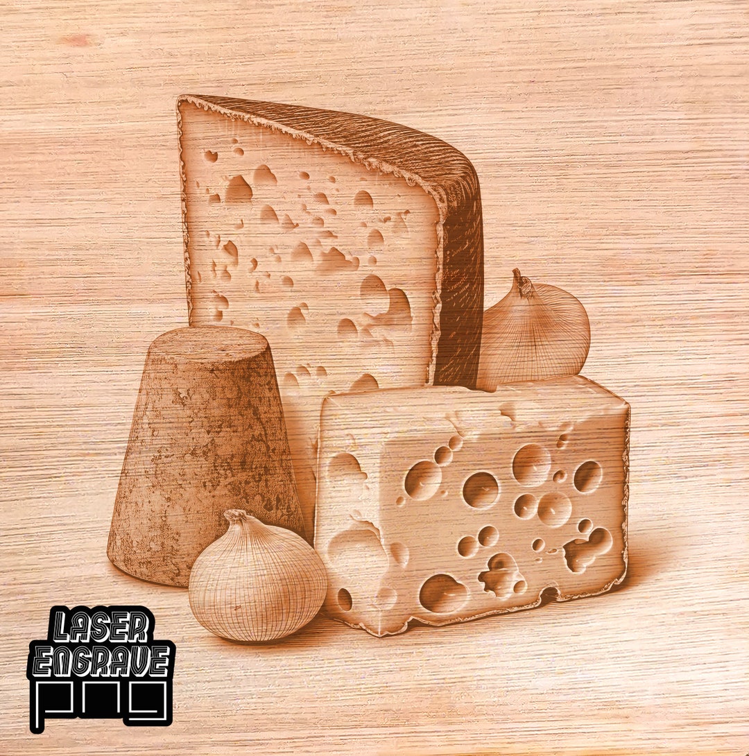 Cheese Board PNG | Laser Engraving File for Wood | Lightburn and ...