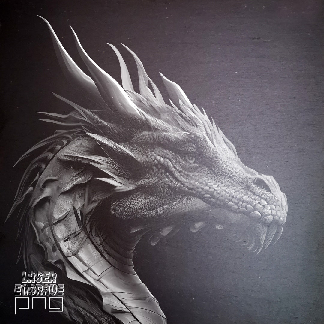Dragon | Laser Engraving File | PNG | Slate Coasters | CNC Projects ...