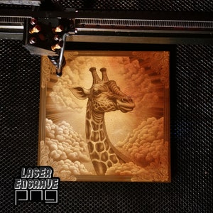 Giraffe | Laser Engrave PNG | Lightburn and Glowforge Ready | Wood ...