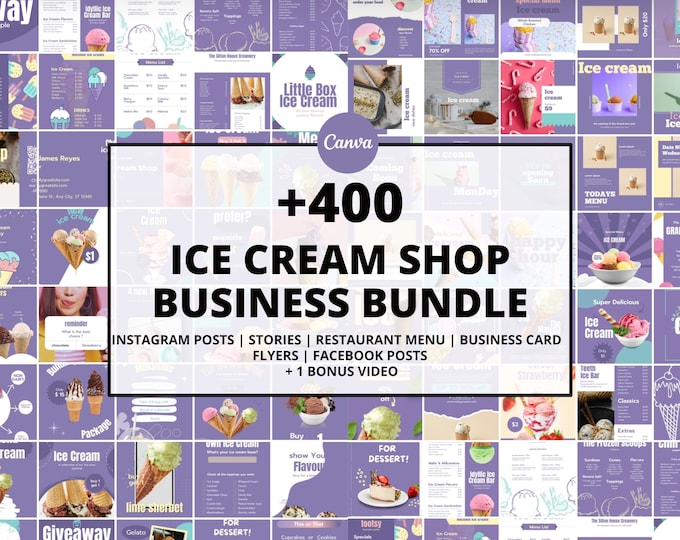 30 Ice Cream Shop Instagram Post Templates Ice Cream - Etsy Canada
