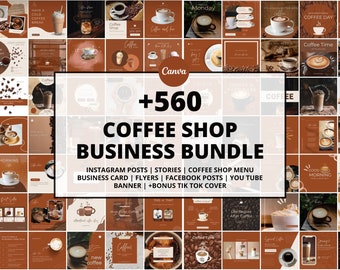 Barista Canva Template Coffee Shop Social Media Restaurant and Menu ...