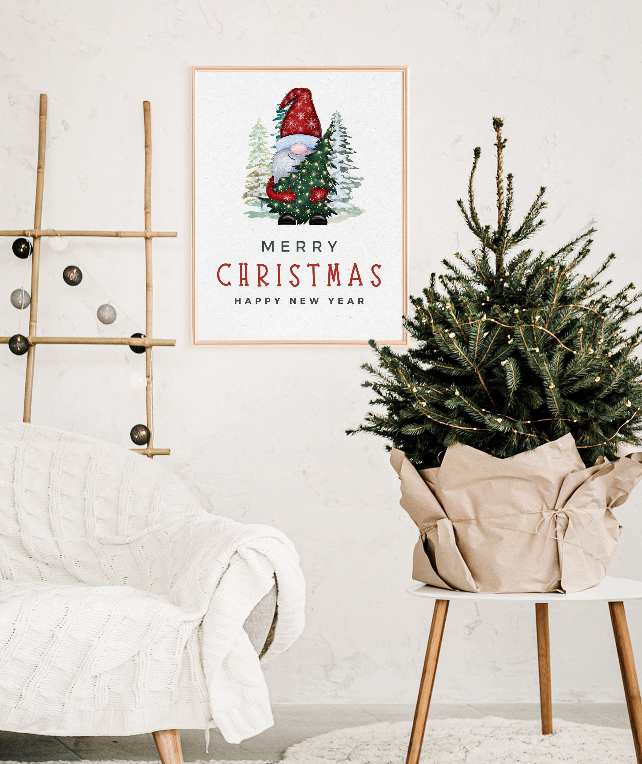 Gnome Digital Art, Gnome Artwork, Gnome Wall Art, Elf Wall Print Decor ...