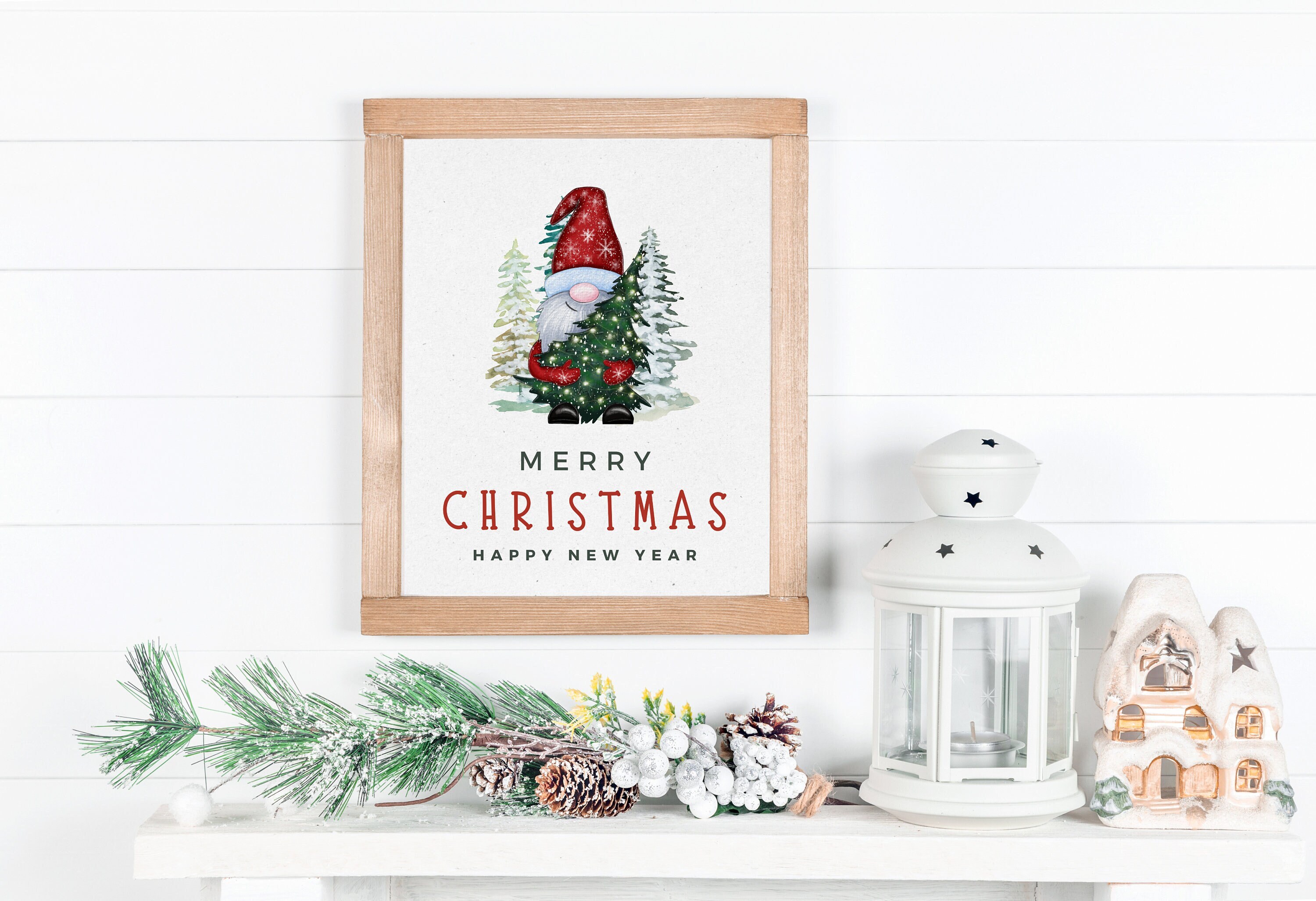 Gnome Digital Art, Gnome Artwork, Gnome Wall Art, Elf Wall Print Decor ...